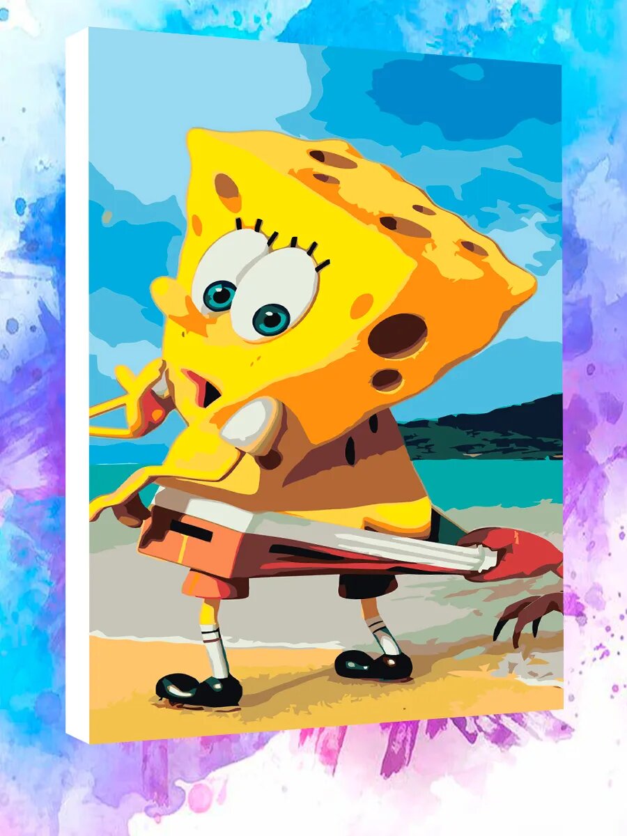 Картина по номерам Спанч Боб квадратные штаны Мультфильм