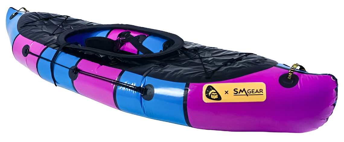 Пакрафт SMGear "Марафонец Д", двухсекционный, надувной, голубой/розовый