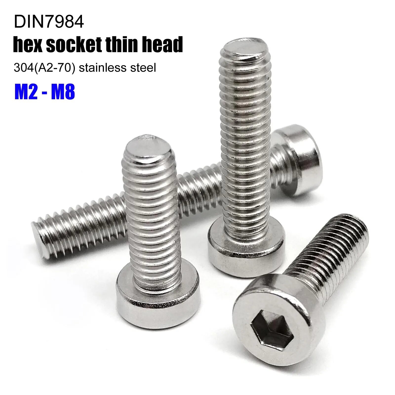 Нержавеющие винты HZYUEGOU M2-M8 длина 3-100 мм 10pcs M4, 14mm