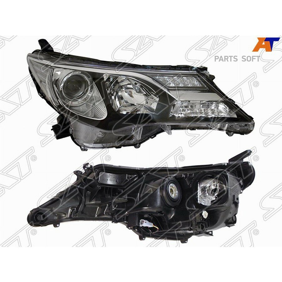 Фара Toyota RAV4 (XA40) 12-15 (Справа/ Ксенон/Галоген/ С электрокорректором) от официального дистрибьютора, SAT, артикул ST21211W1R