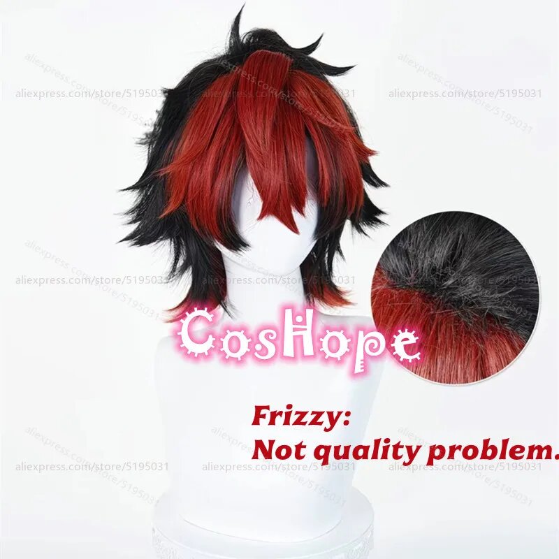 ZZZ Komano Manato Косплей Парик 32 см Разноцветный Парик Аниме Термостойкие Синтетические Парики для Хэллоуина Карнавальный Костюм Партии