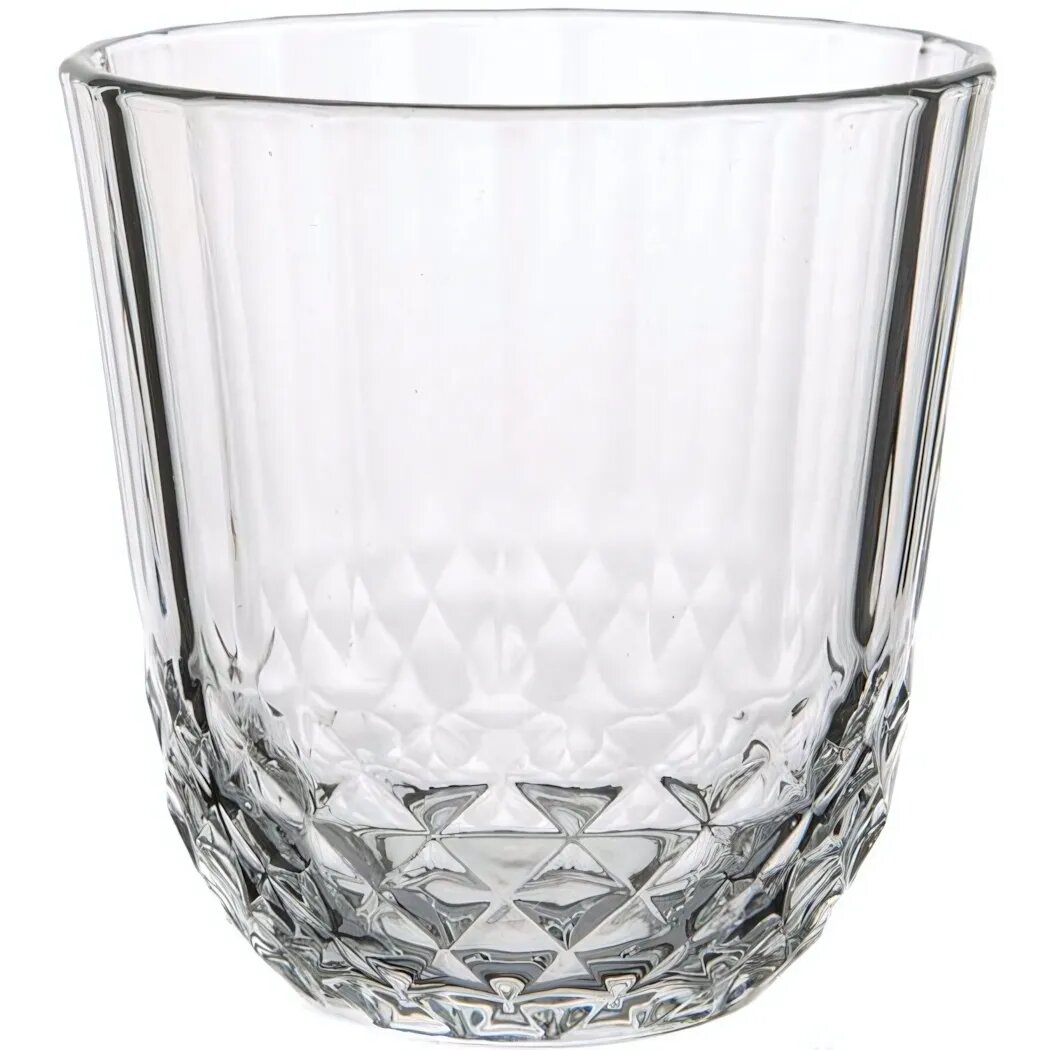 Бокал стеклянный 'DIONY' 320мл, прозрачный, с ромбовидными гранями