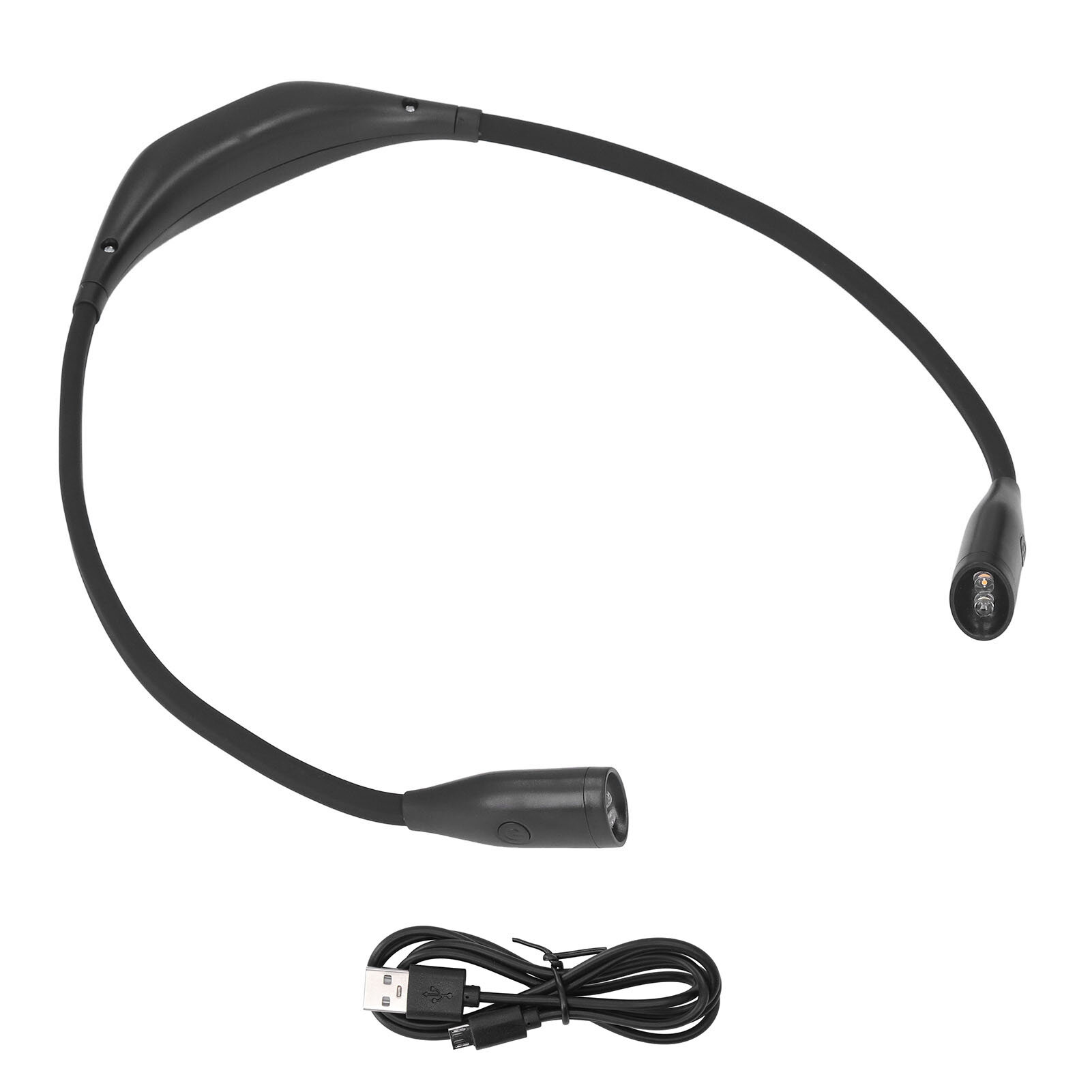 Светильник на шею USB перезаряжаемый 3 уровня яркости 360 гибкий светодиодный фонарь для чтения на шее для бега Repairingчерный