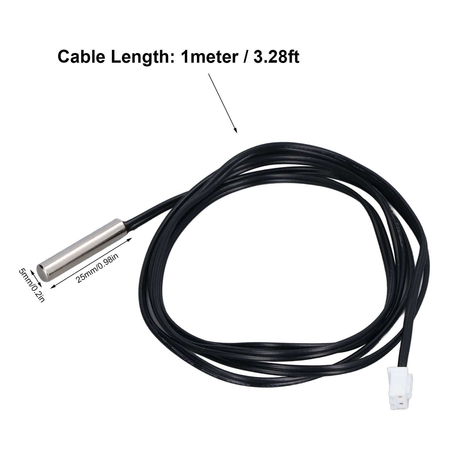 10 шт. термисторный датчик NTC, датчик температуры 5x25 мм с цилиндрической головкой для измерения 100K B3950