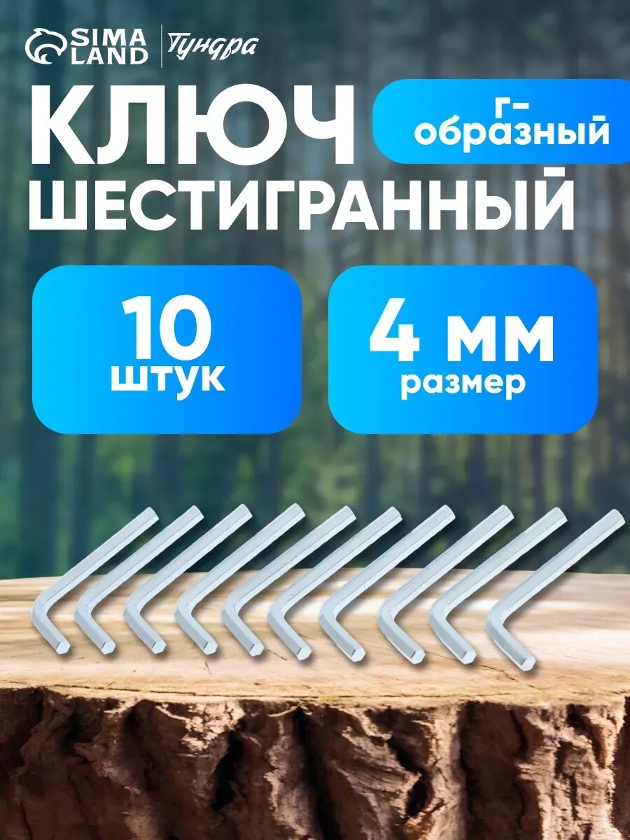 Набор ключей шестигранников 10 шт.