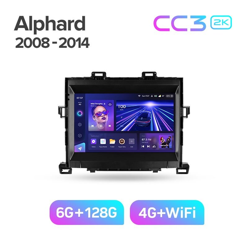 Магнитола TEYES TOYOTA ALPHARD 2008-2014 г. CC3 2K 6/128ГБ