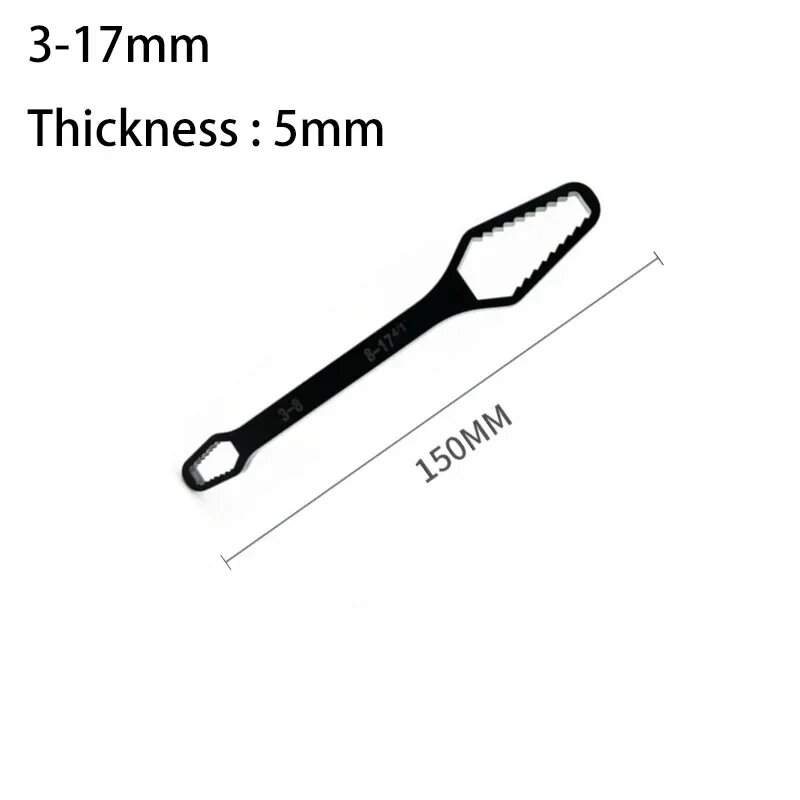 Универсальный ключ Torx 3-17/ 8-22/ 8-24 мм, самозатягивающийся регулируемый гаечный ключ, двухсторонний ключ Torx, ручные инструменты для завода