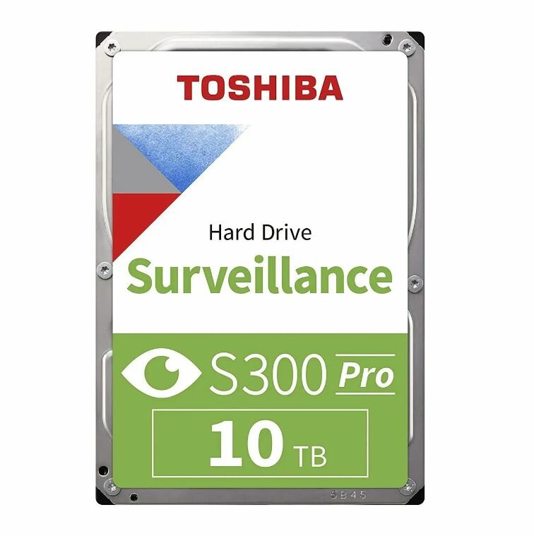 3.5" 10 ТБ Жесткий диск Toshiba S300 Pro (HDWT31AUZSVA) - SATA3 6.0 Гбит/с, 7200 об/мин, кэш памяти - 256 МБ