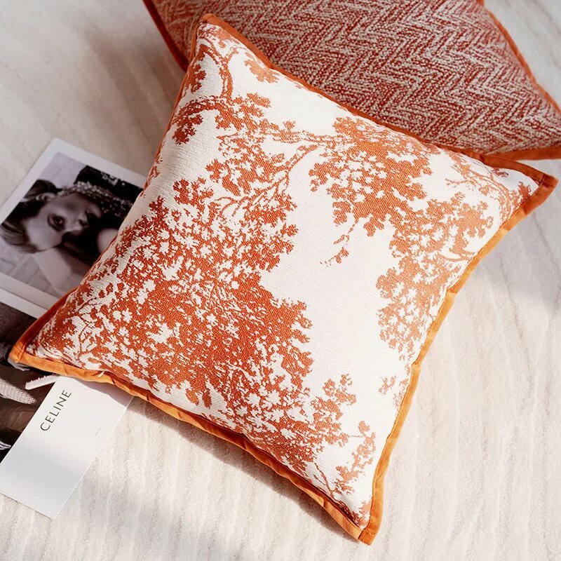 Декоративные наволочки Orange Cream H&M Оранжевый, Maze Forest(45X45CM)