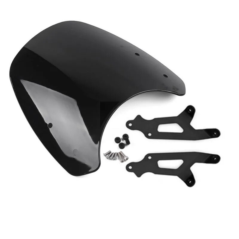 Лобовое стекло мотоцикла, воздушный дефлектор, защита от ветрового стекла с кронштейном для Yamaha XSR900 XSR 900 2016 2017 2018, Черный