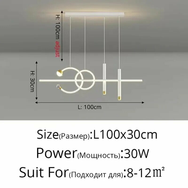 Veihao Люстра, LED, 30 Вт