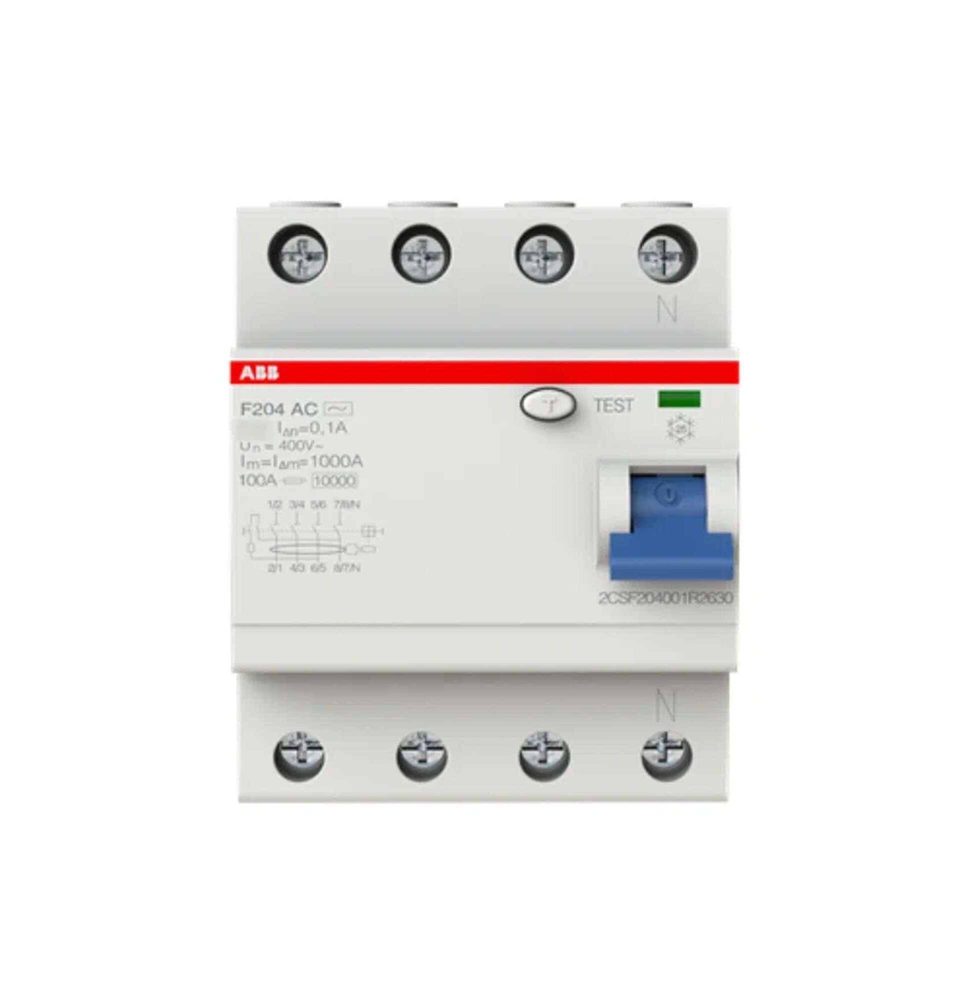 Устройство защитного отключения (УЗО) ABB F204 AC - 40/0,1 mA, 40A 100mA