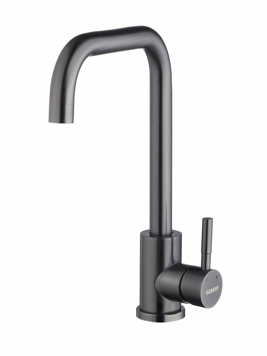 GEBERT GB14201.17 GRAPHITE PVD cмеситель для кухни, высокий излив, графит (оружейная сталь)