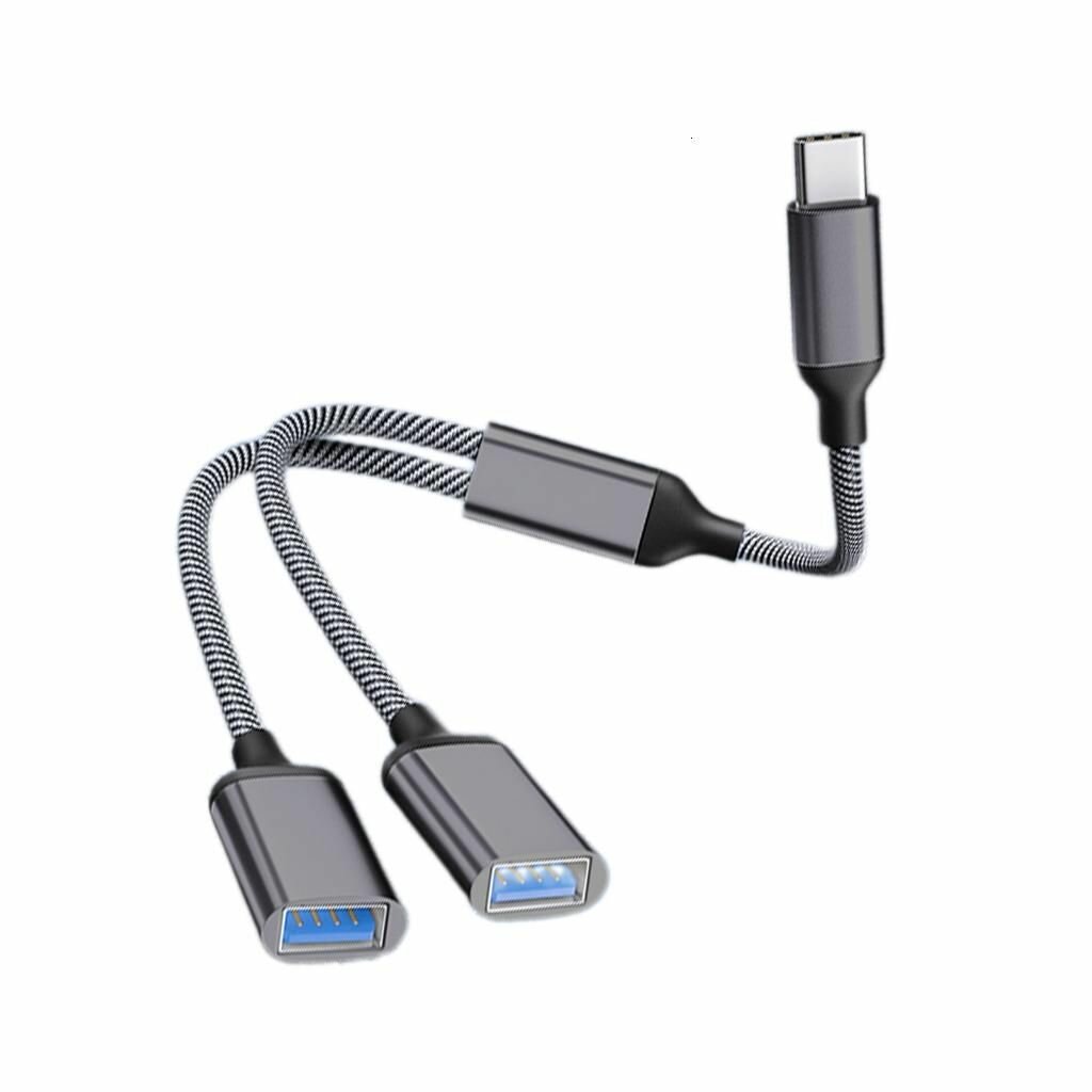 USB-концентратор, Разветвитель Type c revolution two USB2.0-серый