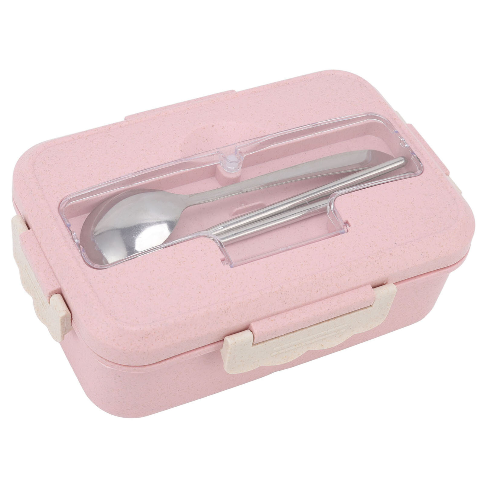 Bento Box Термальный ланч-бокс Bento с ложкой и палочками для еды для взрослых и детей (посуда в скандинавском розовом ланч-боксе)