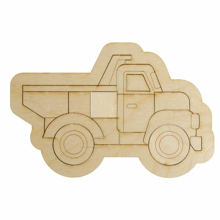 Набор заготовок для творчества "Машина" Сима-ленд, деревянный, 2742834, 1 шт.