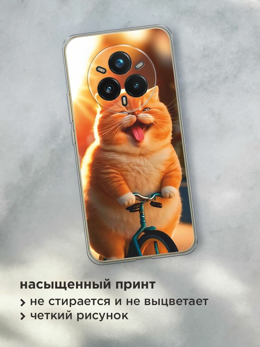 Чехол на Realme 14 Pro+ / Реалми 14 Про+ с принтом "Кот на велике" — фото 1