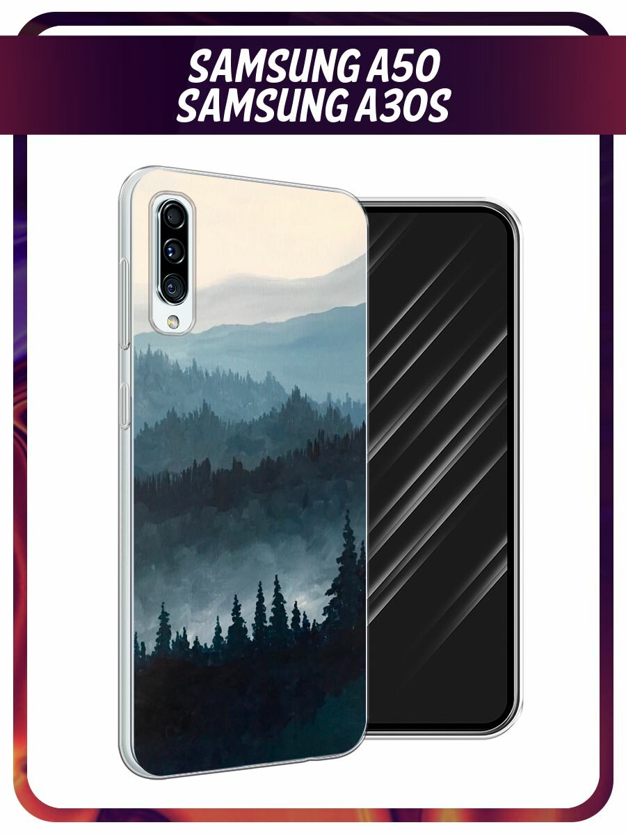 Чехол на Samsung Galaxy A50/A30s / Самсунг Галакси A50/A30s с принтом "Туманные горы"