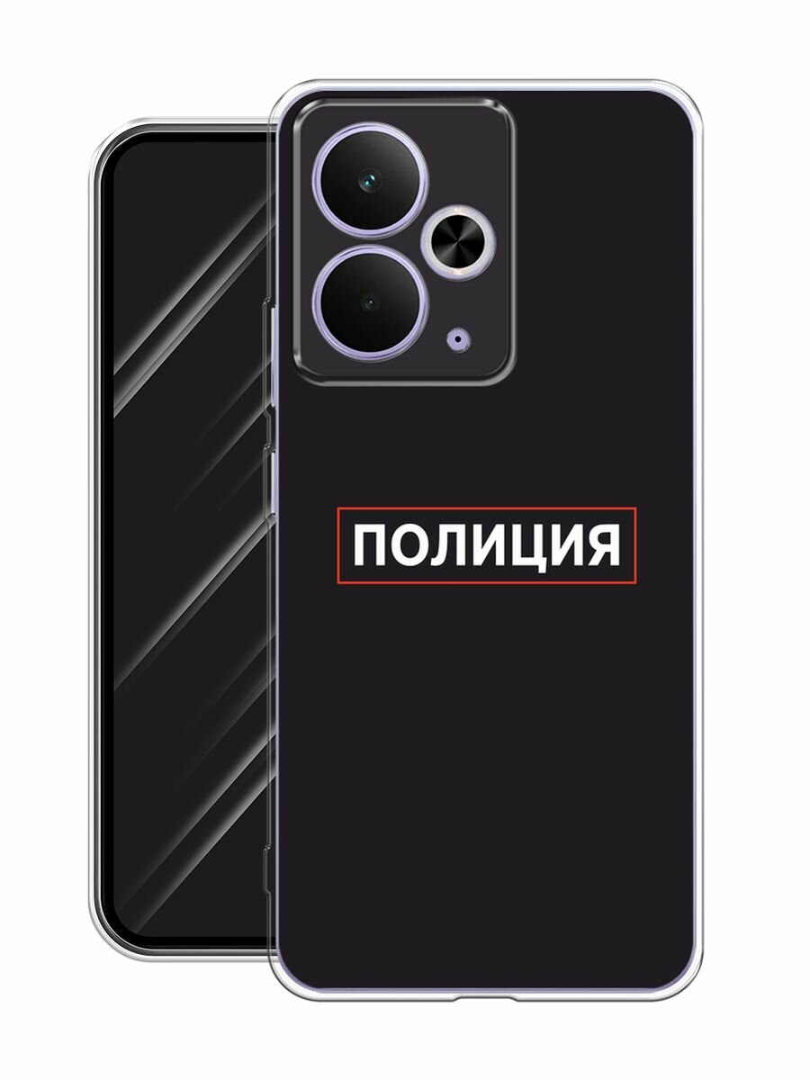 Силиконовый чехол на Realme 14T / Реалми 14Т с принтом "Police logo" — фото 1