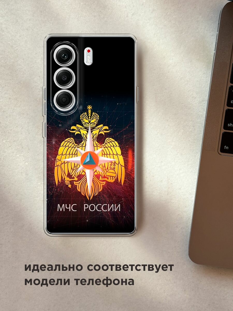 Чехол на Tecno Camon 40 Pro 5G / Текно Камон 40 Про 5G с принтом "МЧС России" — фото 1
