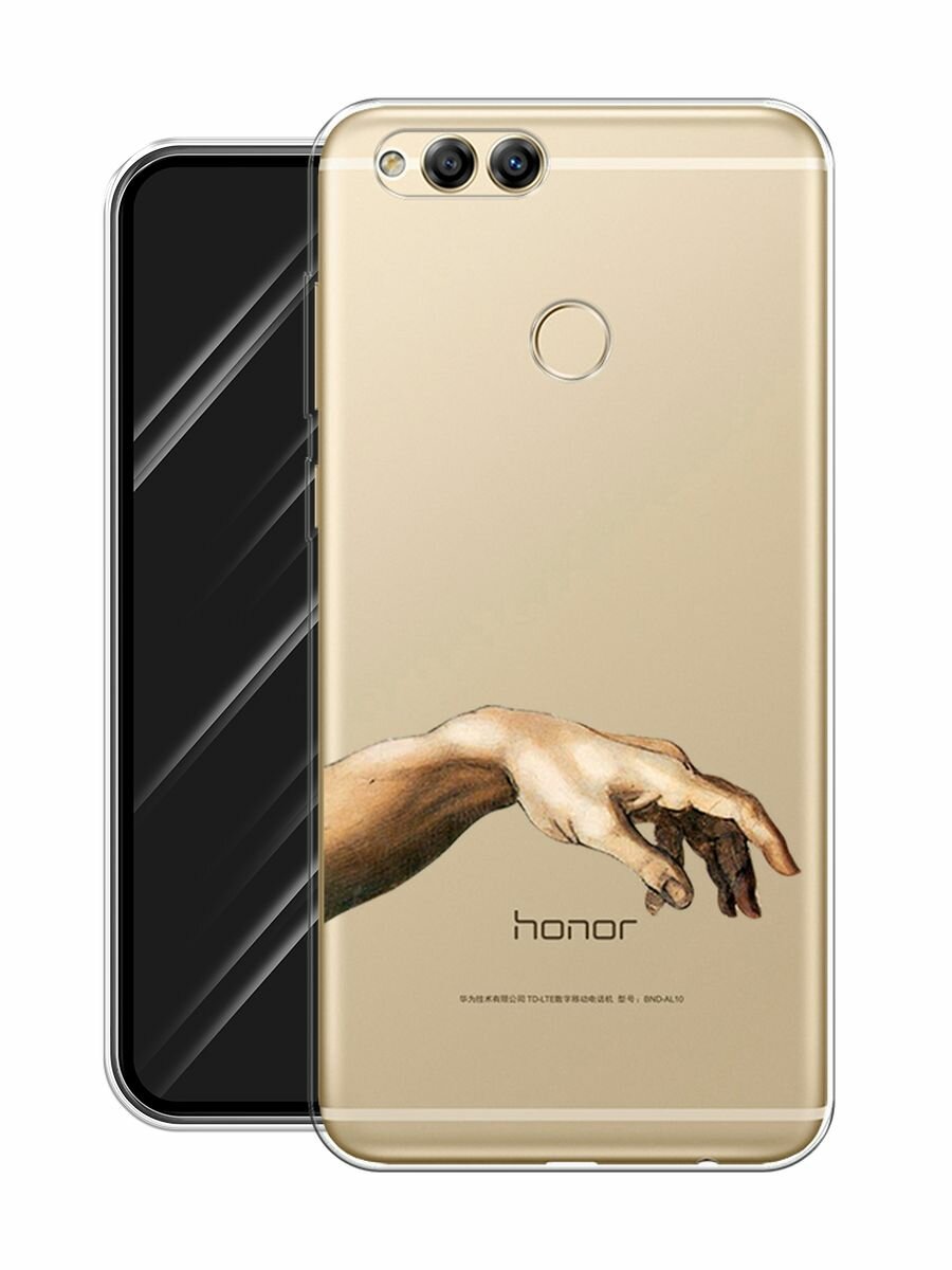 Чехол на Honor 7X / Хонор 7Х с принтом Creazione di Adamo 1, прозрачный — фото 1