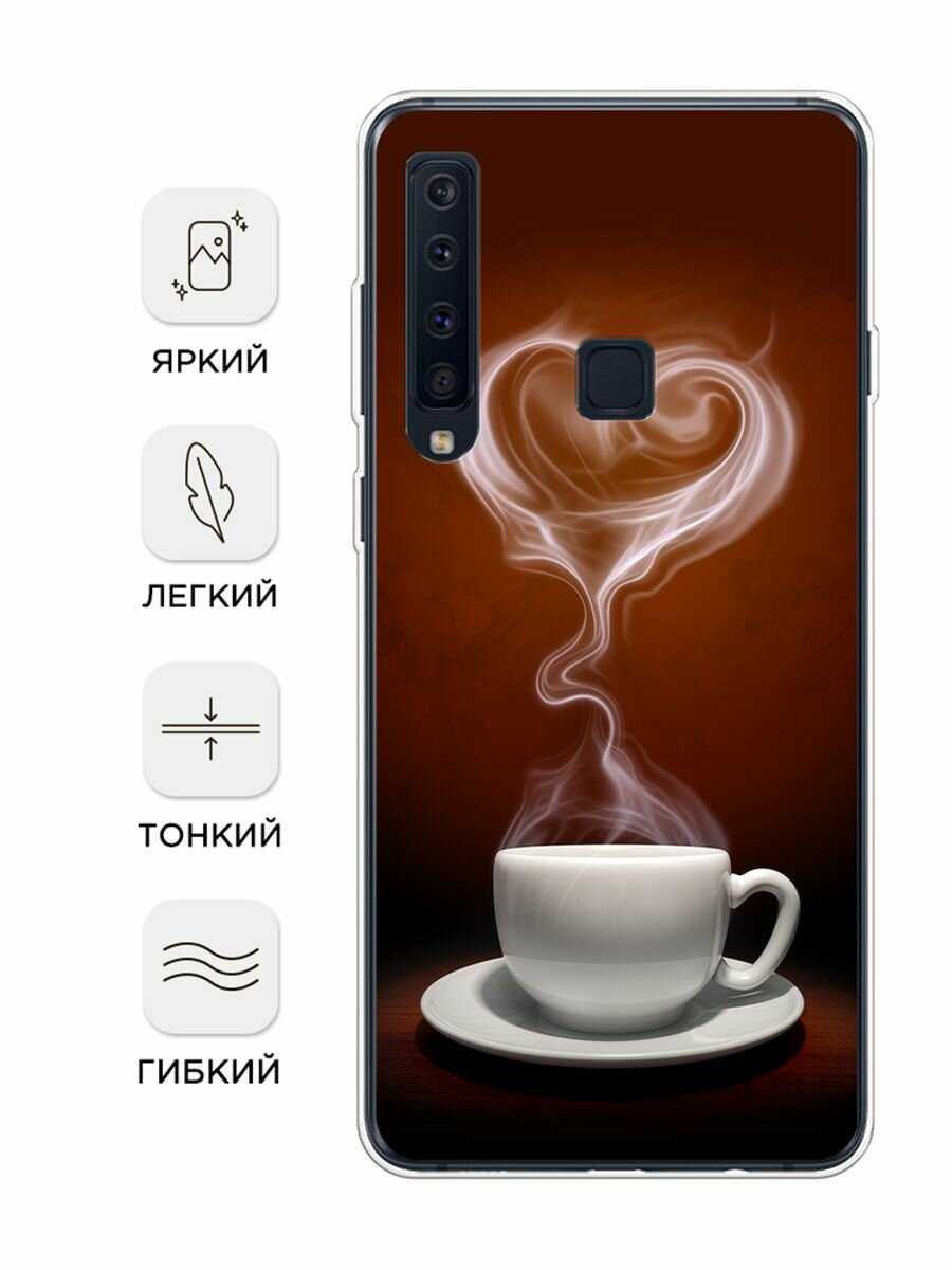 Чехол на Samsung Galaxy A9 2018 / Самсунг Галакси А9 2018 с принтом "Кофейная любовь" — фото 1
