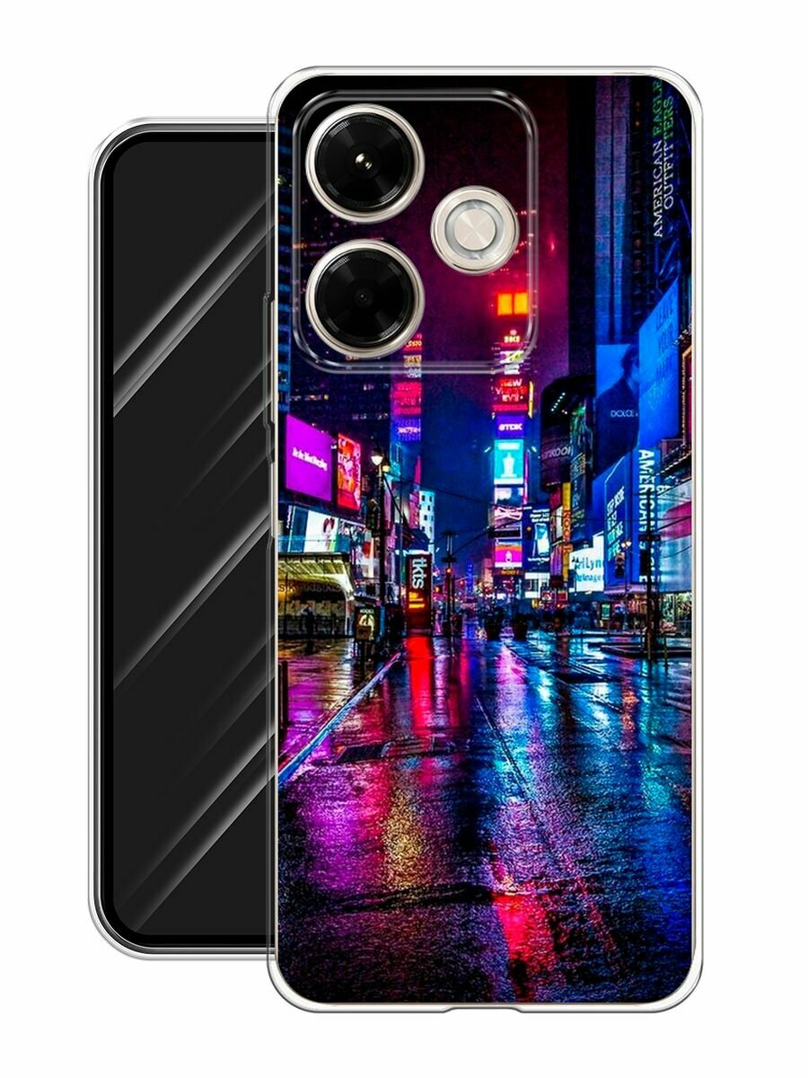 Чехол на Xiaomi Redmi 13X / Сяоми Редми 13X с принтом "Фиолетовая улица" — фото 1