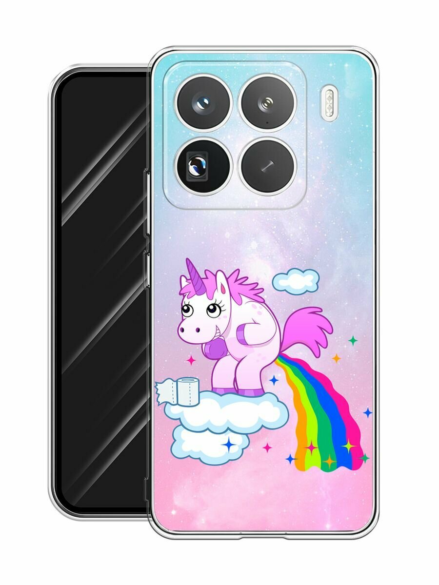 Чехол на Xiaomi 15 Pro / Сяоми 15 Про с принтом "Единорог какает" — фото 1