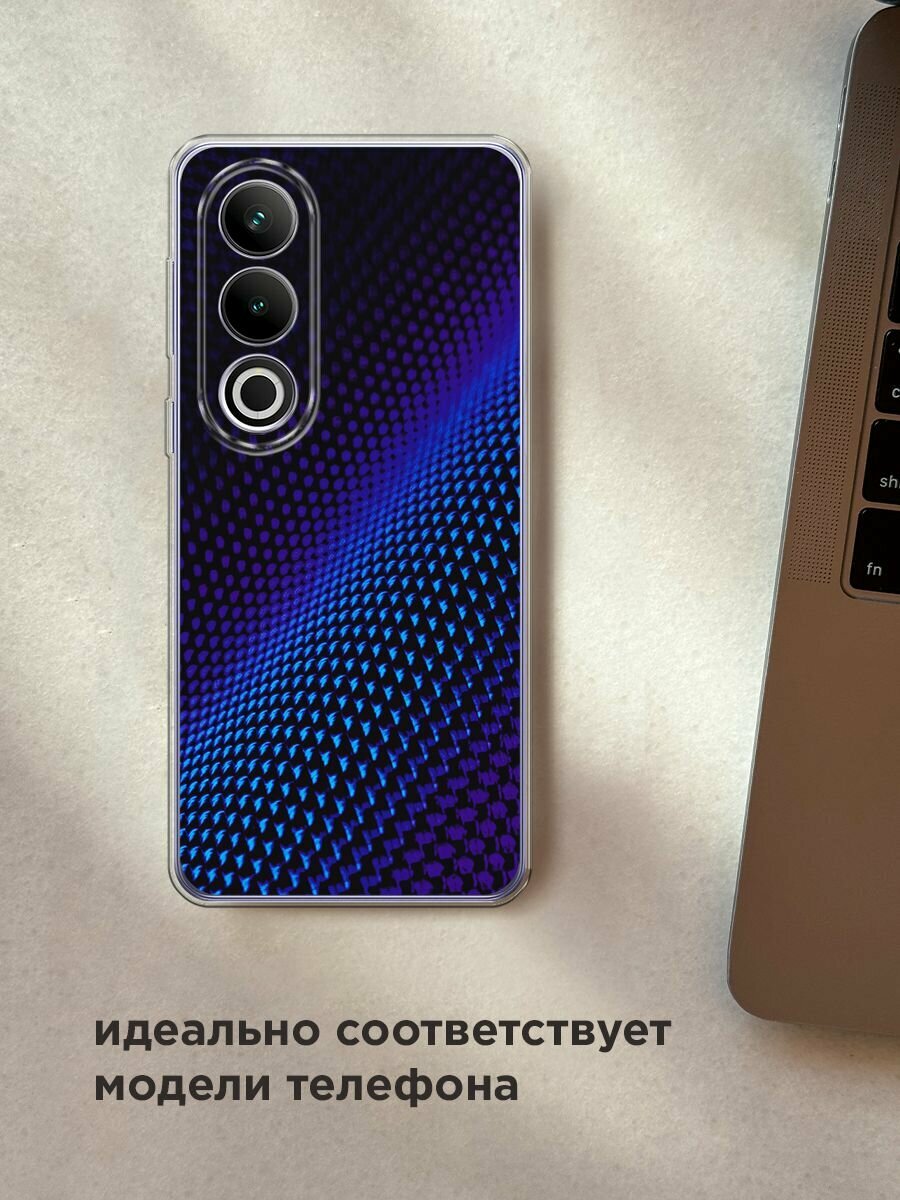 Чехол на Oneplus Ace 3V / Ван Плас Эйс 3V с принтом "Синий карбон" — фото 1