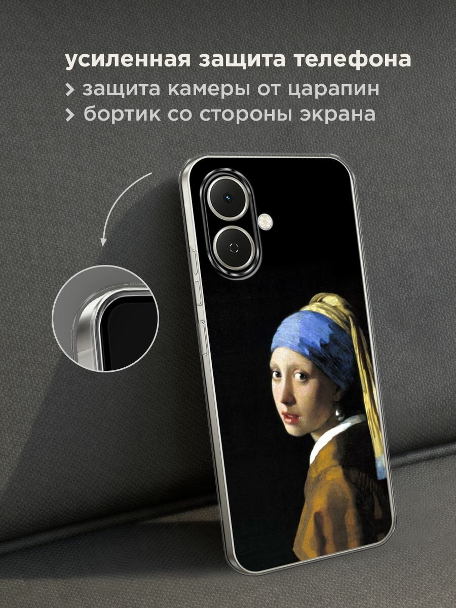 Чехол на Tecno Spark Go 2 / Текно Спарк Го 2 с принтом "Девушка с жемчужной сережкой" — фото 1