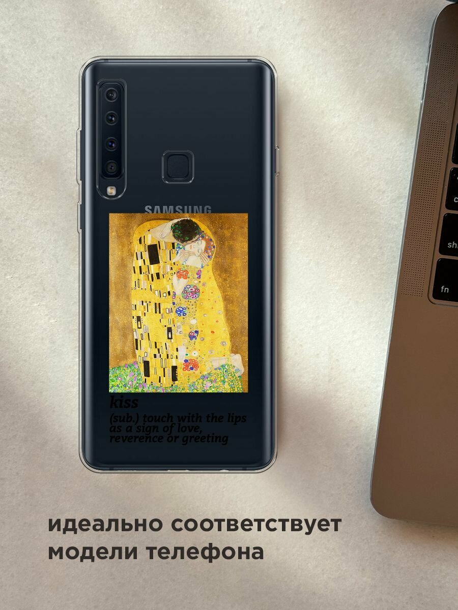 Чехол на Samsung Galaxy A9 2018 / Самсунг Галакси А9 2018 с принтом "The kiss", прозрачный — фото 1