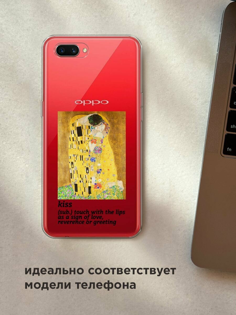 Чехол на Oppo A3s / Oppo A3s с принтом "The kiss", прозрачный — фото 1
