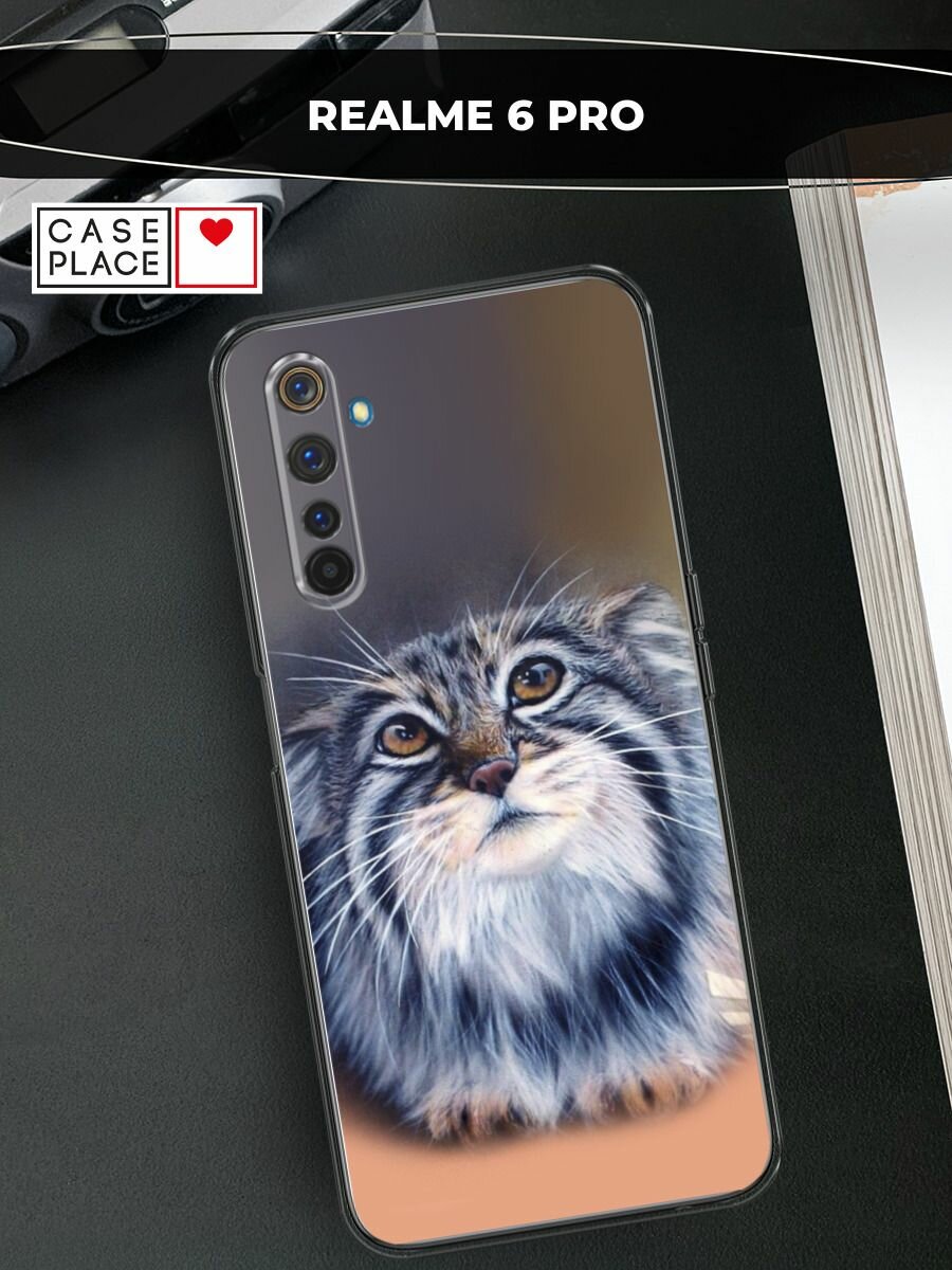 Чехол на Realme 6 Pro / Реалми 6 Про с принтом "Кот манул 2"