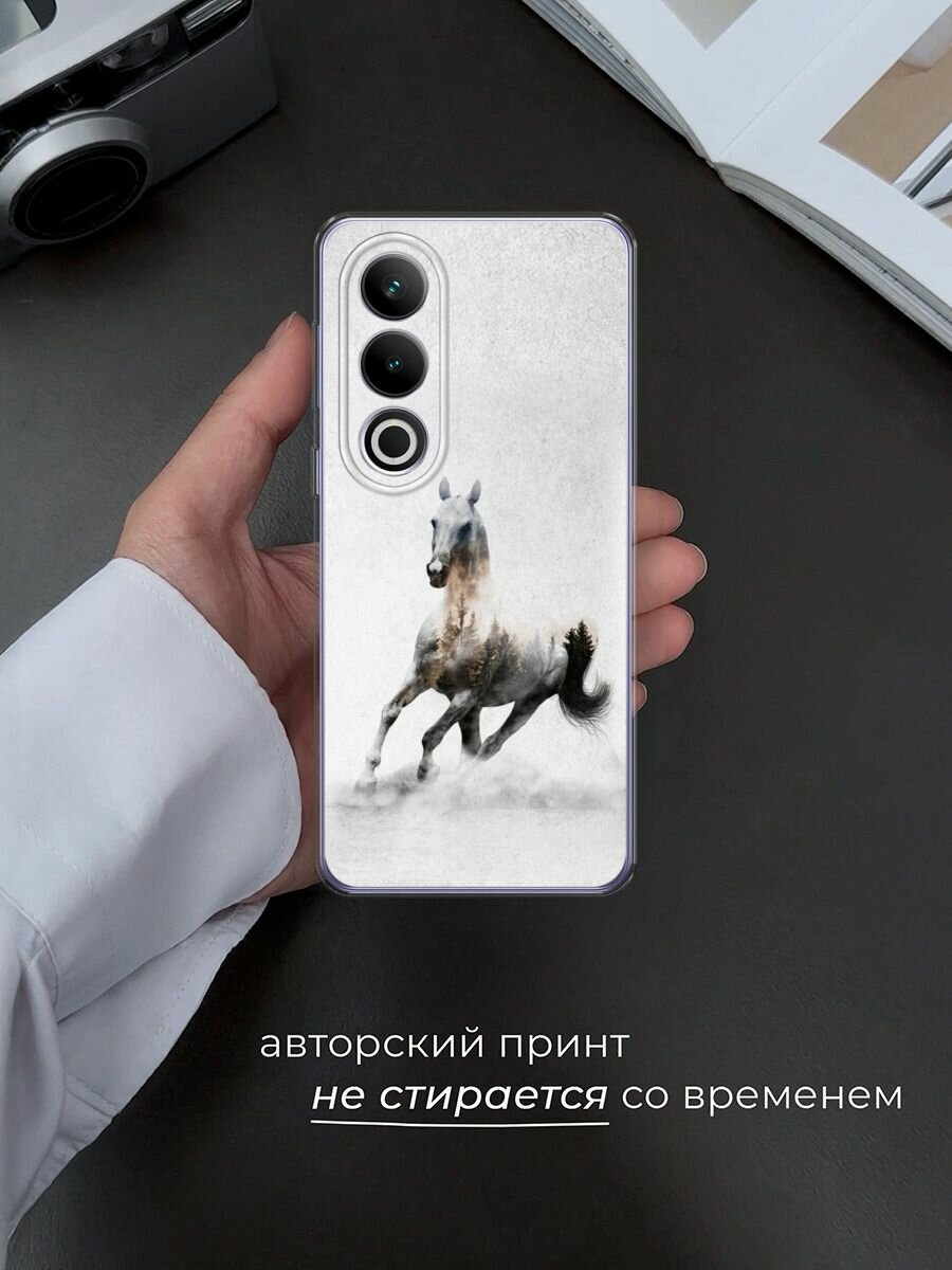 Чехол на Oneplus Ace 3V / Ван Плас Эйс 3V с принтом "Лошадь лес" — фото 1