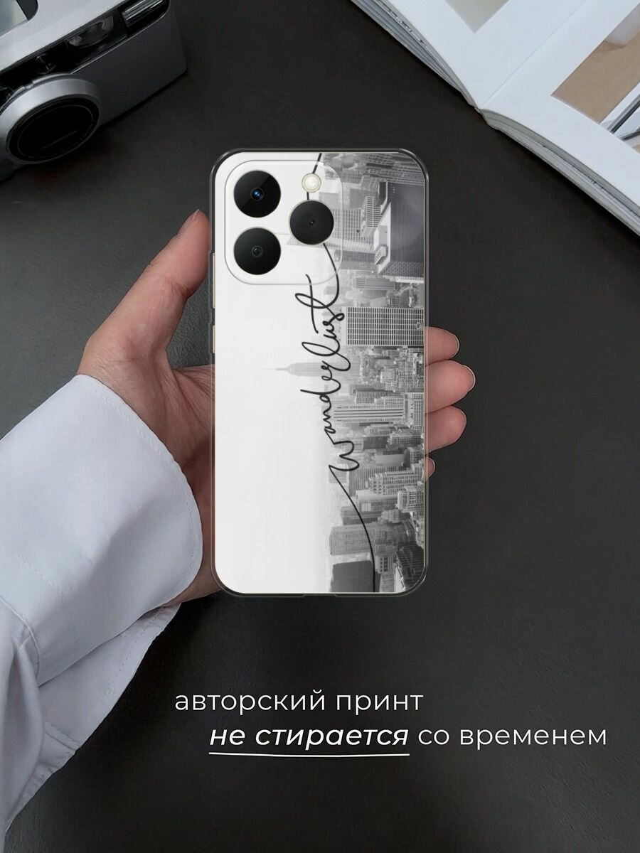 Силиконовый чехол на Realme 15T / Реалми 15Т с принтом "Черно город" — фото 1