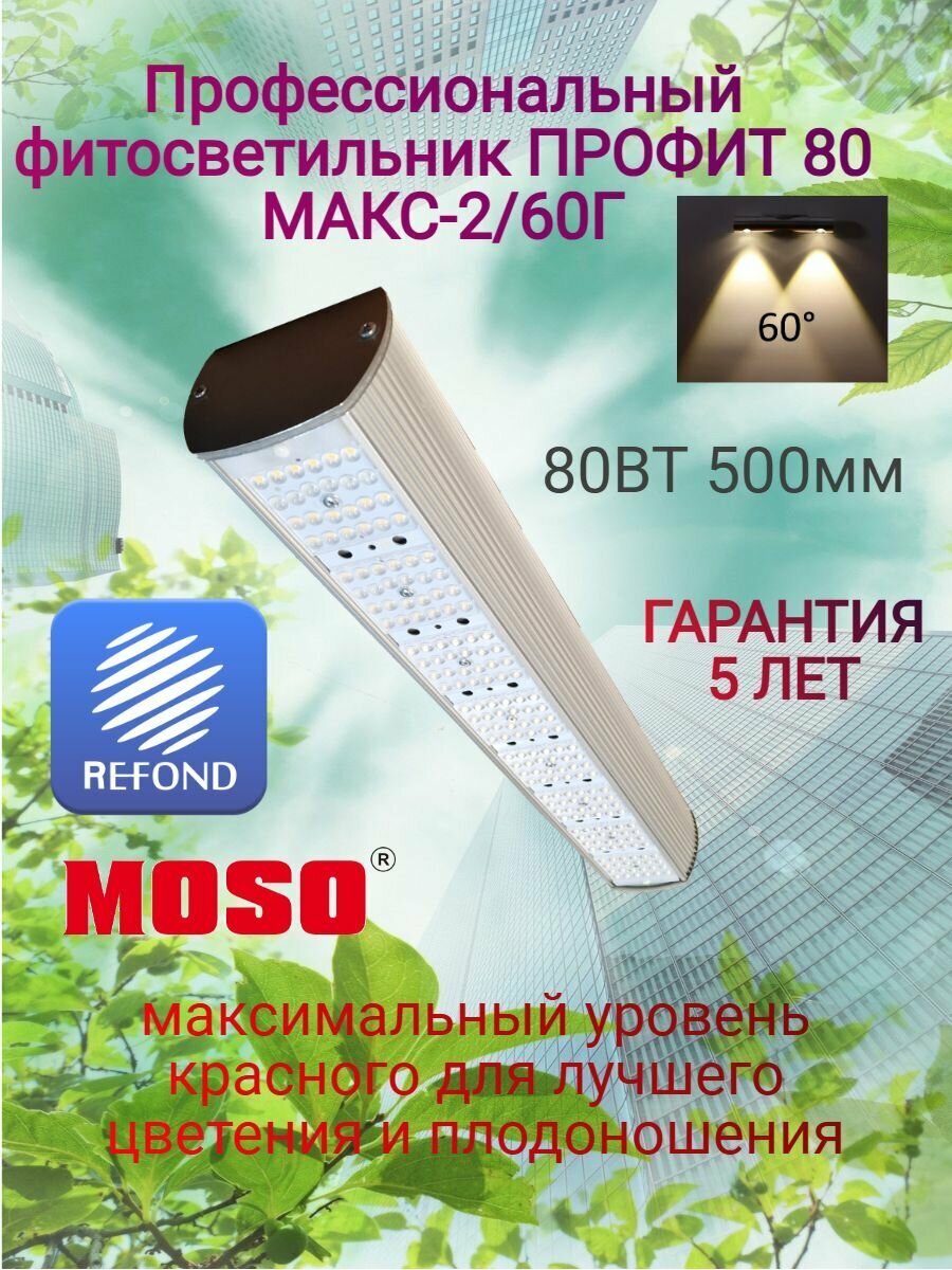 Профессиональный светодиодный фитосветильник "профит 80 МАКС-2/60Г"