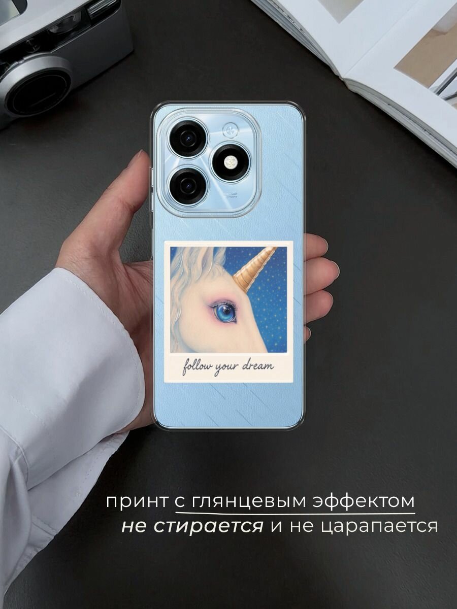 Чехол на Tecno Spark 20 / Текно Спарк 20 с принтом "Глаз единорога" — фото 1