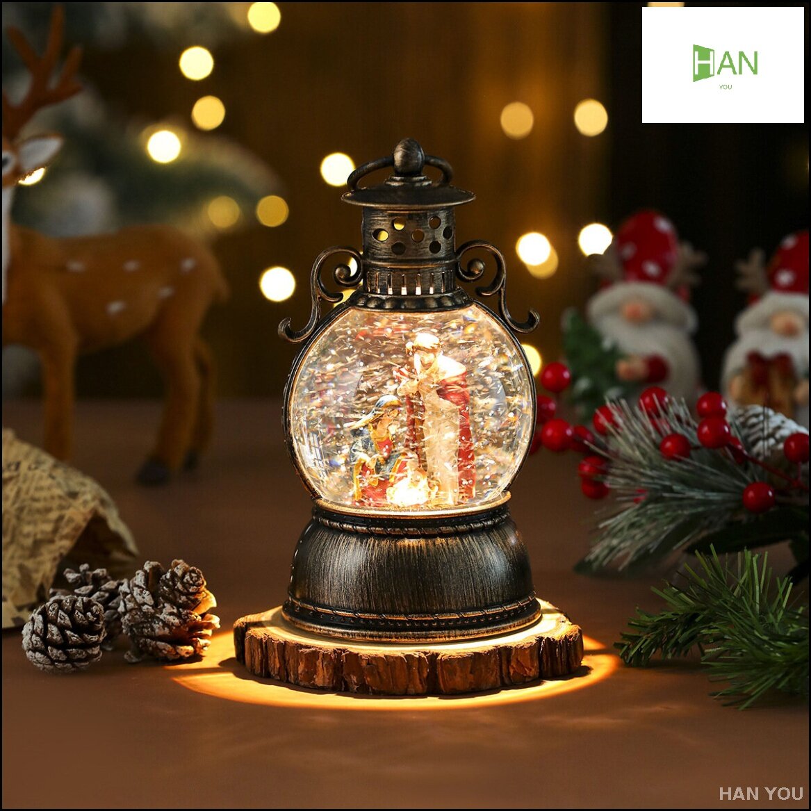 Лампа "Рождество", музыкальная, для создания атмосферы праздника