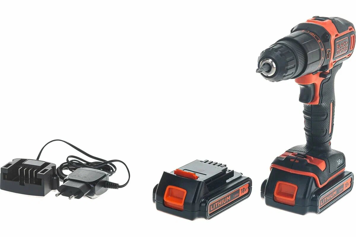 Аккумуляторная ударная дрель-шуруповерт Black&Decker BDCHD18KB-QW