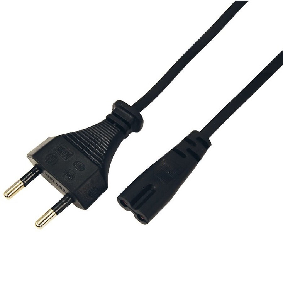 Кабель питания сетевой 2x0,5 1,5м, вилка евро, разъём С7, 11-1101-8