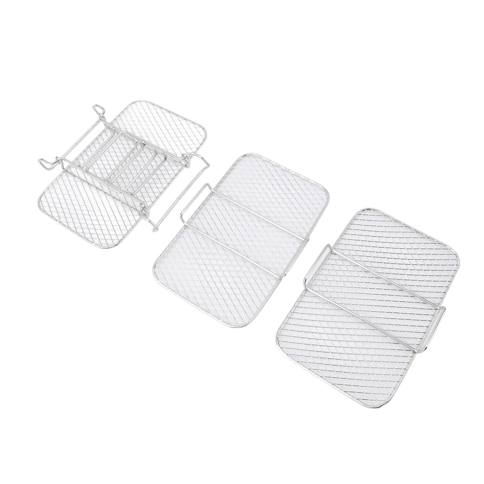 3 Layer Fryer Rack Stackable 304 Stainless Steel Dehydrator Detachable Multi Grill Accessories