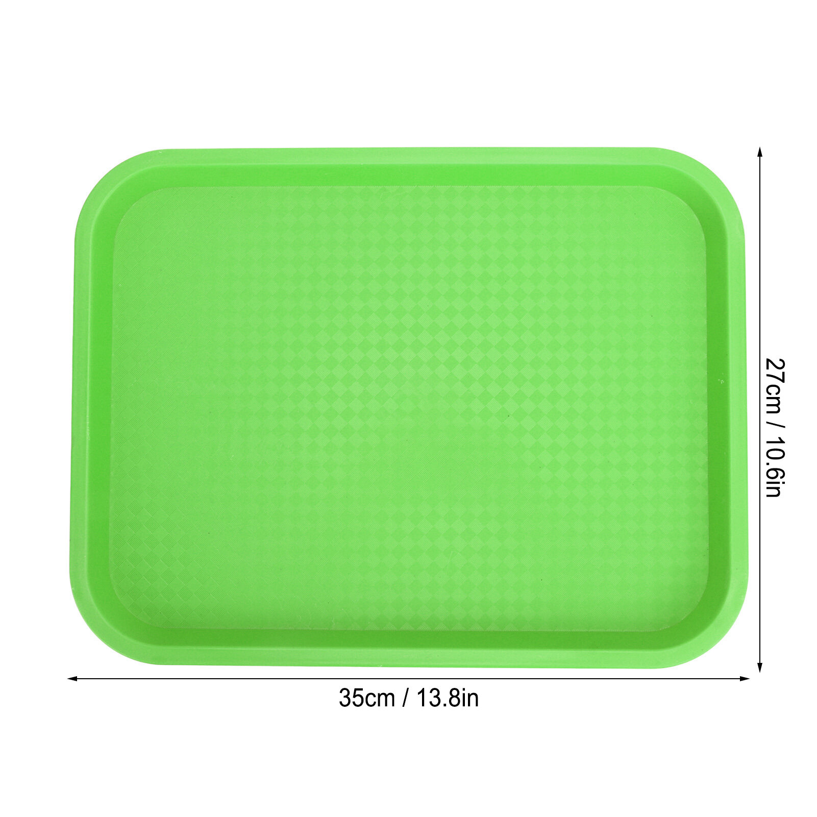 Поднос для фаст-фуда, ПП, прямоугольный, толстый, противоскользящий, универсальный, поднос для общественного питания для ресторана, CanteenGreen