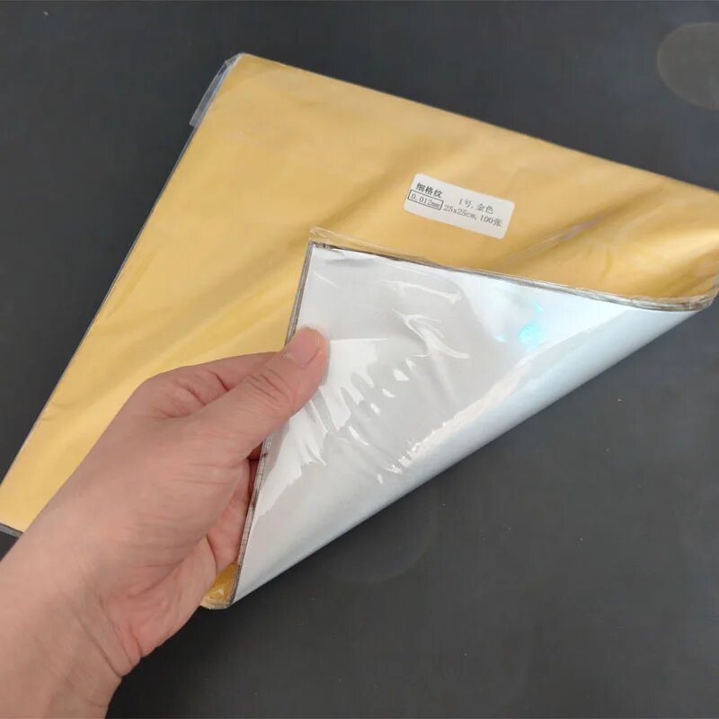 100 шт. фольгированная бумага 25*25 см Голубой, Golden