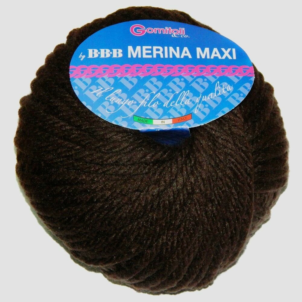 Пряжа BBB Filati Merina Maxi 8231 (1 моток 100г/60м) коричневый
