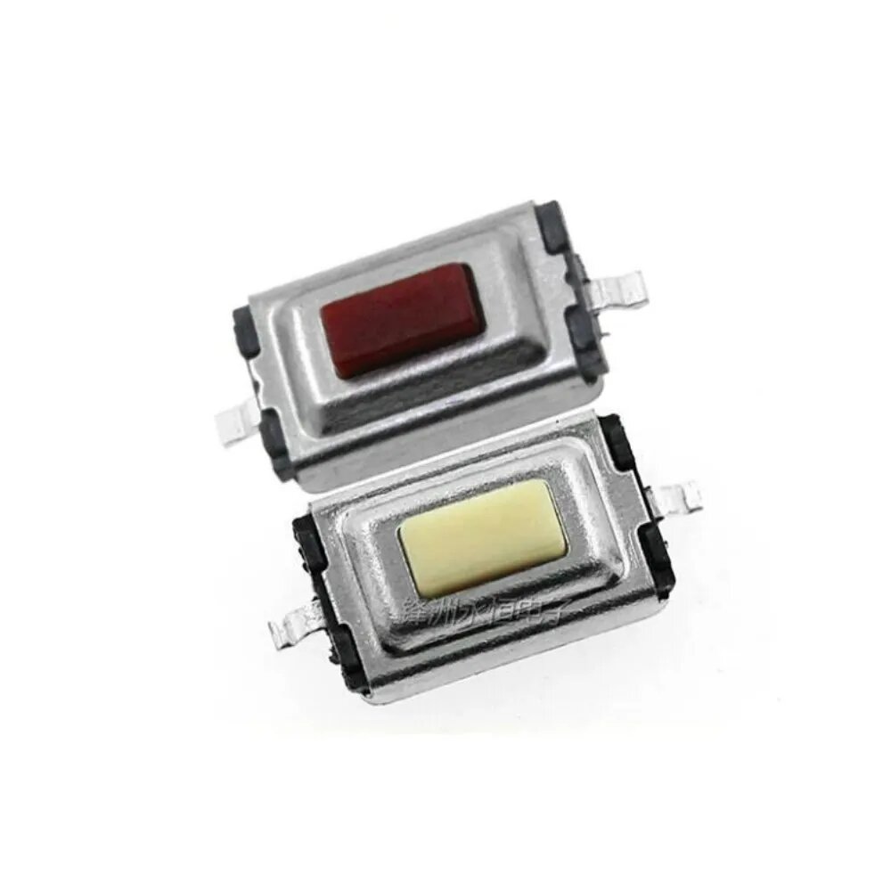 50 шт. микропереключатель 3*6*2.5 мм красный/белый SMD2P White Handle