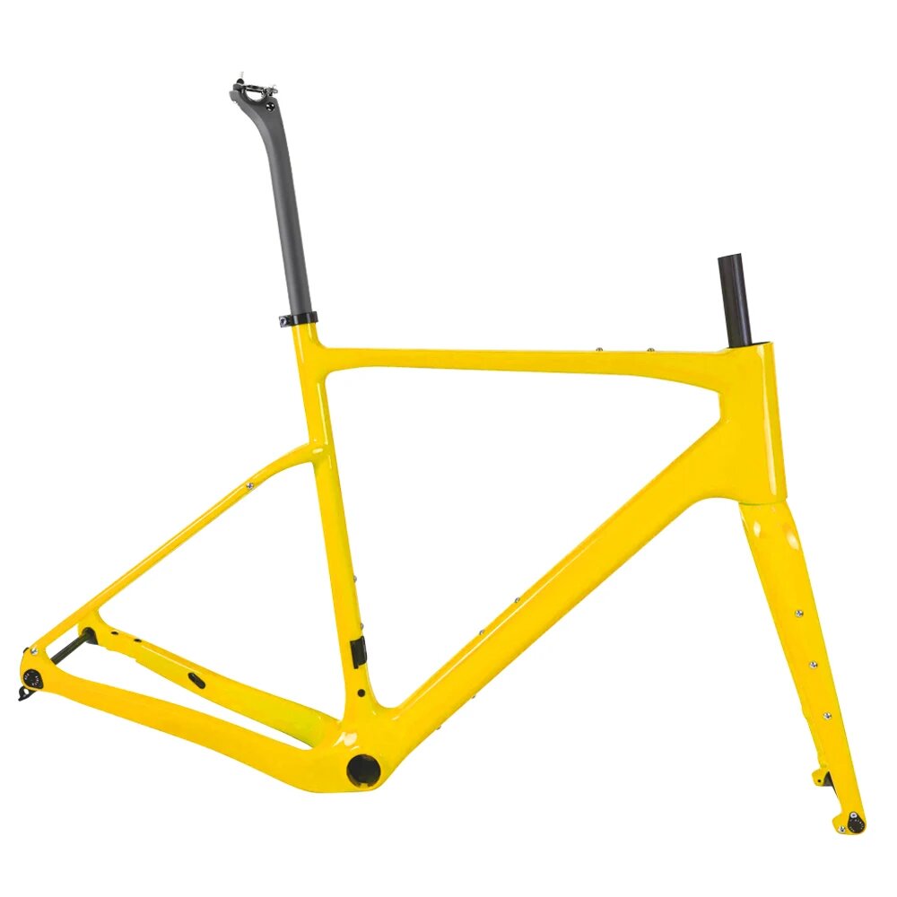 Airwolf Карбоновая гравийная рама 700C * 45C Желтый, 58cm Glossy, Yellow