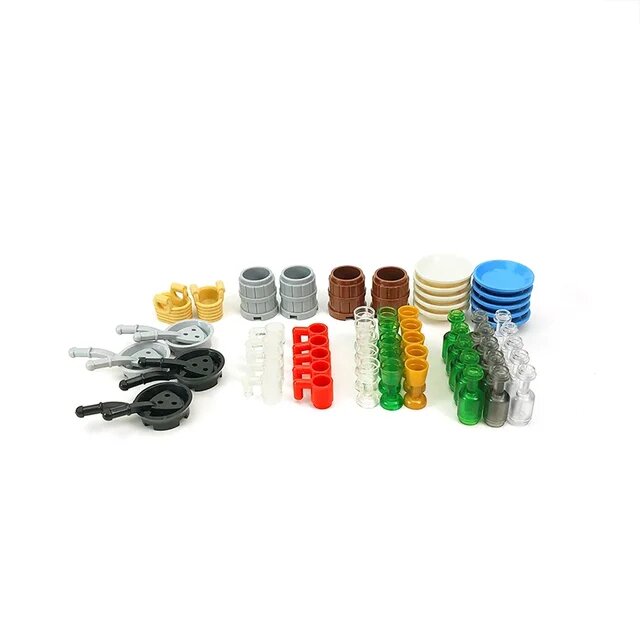 Конструкторы из продуктов питания, аксессуары для городских друзей, хлеб, чипсы, жареная курица, пицца, хот-дог, рыба, фрукты, корзина с морковью, классические строительные блоки своими руками