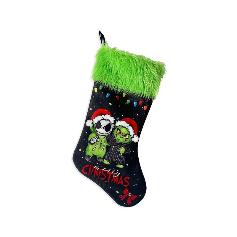 Новые рождественские чулки с лицами привидений, мешочки со сладостями, украшения для камина, подарочные пакеты, украшения для дома, ёлочные украшения