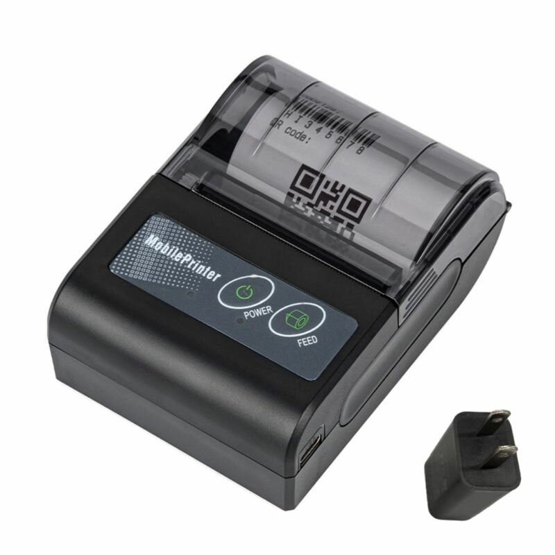 Ручной принтер чеков для термопечати-черный-Стандарт США