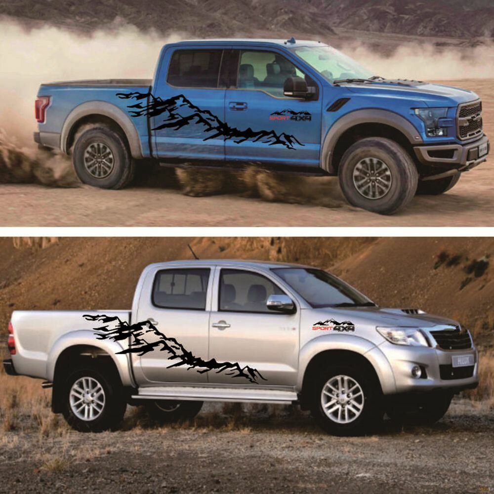 1 Пара Горных Графических Наклеек Виниловые Наклейки Для Dodge GMC Toyota Пикап Внедорожный